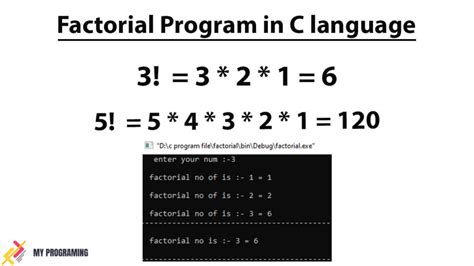 How To Create Factorial Program In C Language Myprograming
