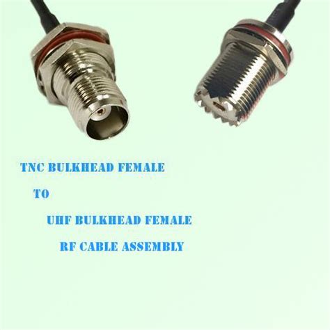 Tnc Bulkhead Female To Uhf Bulkhead Female Rf Cable Assembly