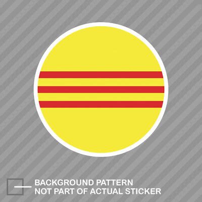 Round South Vietnamese Flag Sticker Decal Vinyl Vietnam Southern Ebay