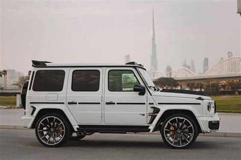 Rent Mercedes G Class Brabus G800 Carbon Kit White And Black In Dubai