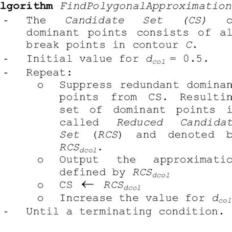 Algorithm For Polygonal Approximation Download Scientific Diagram