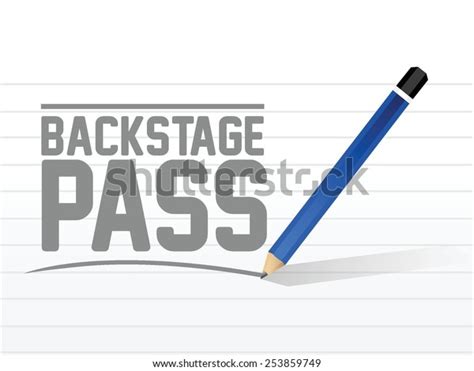 Backstage Pass Message Sign Illustration Design Stock Vector Royalty