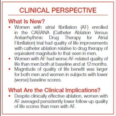 Debbe Mccall On Linkedin Effects Of Ablation Versus Drug Therapy On Quality Of Life By Sex In…