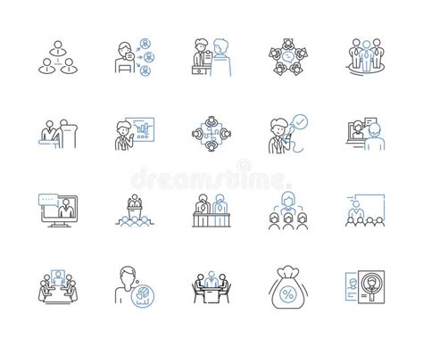 Workforce Optimization Line Icons Collection Efficiency Productivity Empowerment Development