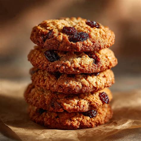 Chewy Oatmeal Raisin Cookies With Rolled Oats
