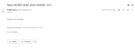 email reply not shown in the activity frappe crm frappe forum