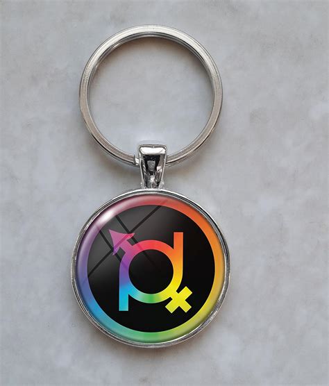 Genderfluid Gender Symbol Keychain Handmade
