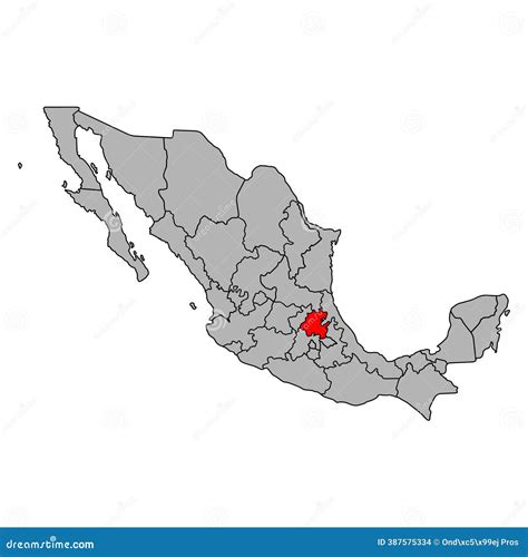 Hidalgo Of Mexico Map Shape Travel Web Concept Icon Vector