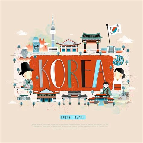 Premium Vector Korea Travel Poster