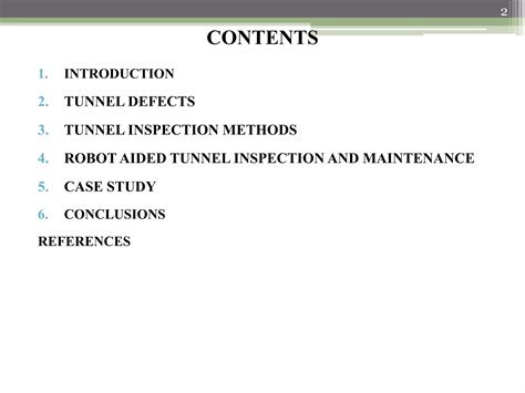 Robot Aided Tunnel Inspection And Maintenance System Pptx