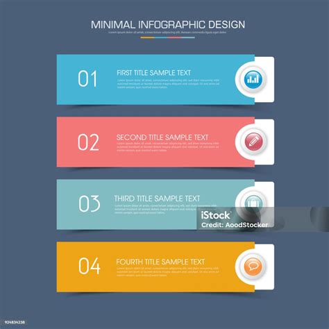 Infographic 요소 전체에서 비즈니스 아이콘 컬러 백그라운드 프로세스 또는 단계 및 옵션 워크플로 다이어그램 디자인 요소 Eps10 그림을 벡터 0명에 대한 스톡