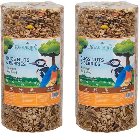 Jcs Wildlife Bugs Nuts And Berries Bird Seed Cylinder With
