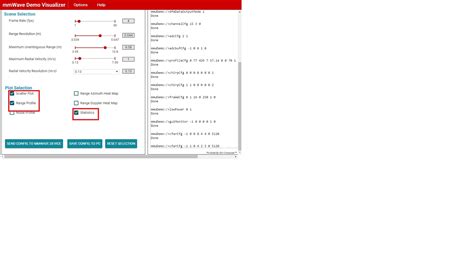 CCS IWR BOOST Which Parameter Do I Have To Select To Measure Range And Velocity Sensors