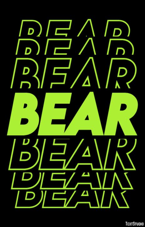 Bear Modern Stroke Text Effect Generator