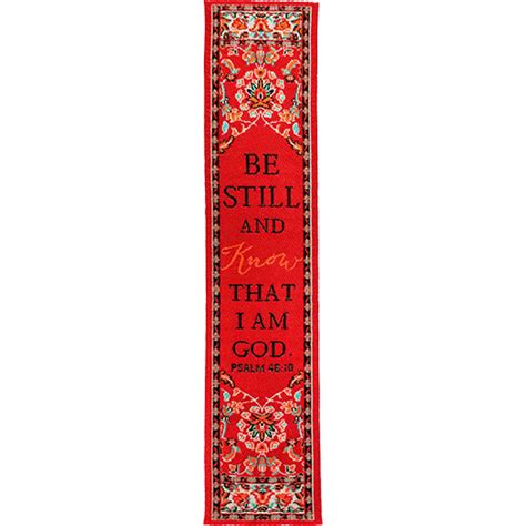 Be Still And Trust Themed Assortment Of 4 Woven Bible Verse Bookmarks