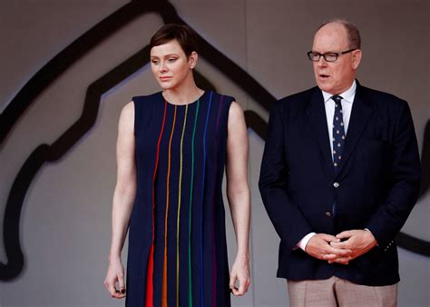 Prinses Charlene Spog Met Donker Kapsel By Monaco Grand Prix Netwerk24
