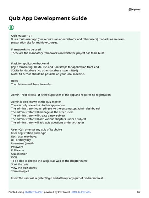 Quiz App Development Guide Pdf Superuser Databases