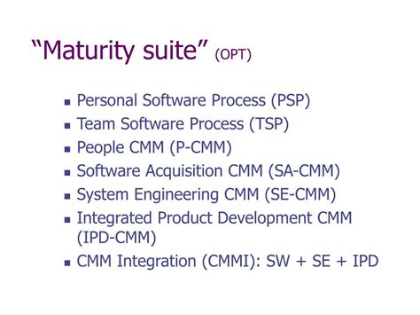 PPT - Introduction to Software Capability Maturity Model (chapter 30) PowerPoint Presentation ...