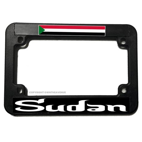 Sudan World Country Flag V01 Motorcycle License Plate Frame