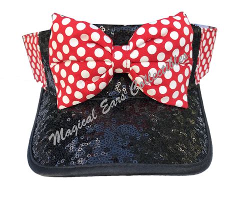Disney Sun Visor Hat Minnie Mouse Sequined Hats S7398