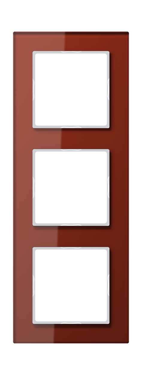 Glass Frame 3 Gang Red Ac 583 Gl Rt