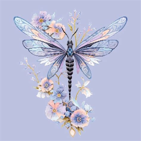 Dragonfly Cross Stitch Etsy