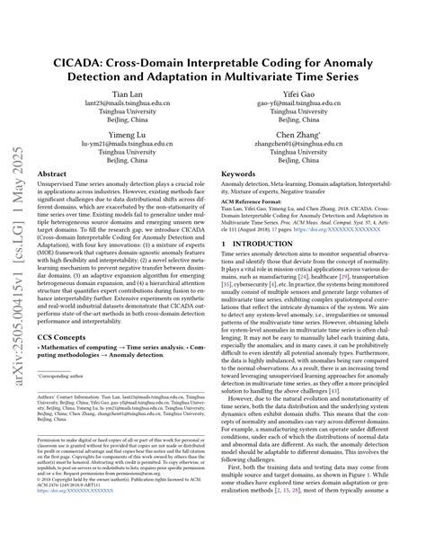 Pdf Cicada Cross Domain Interpretable Coding For Anomaly Detection
