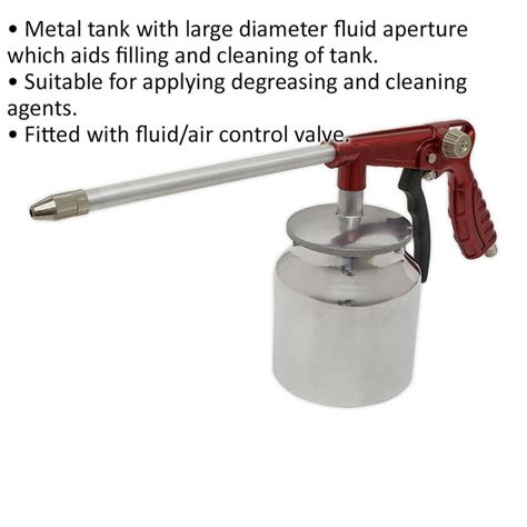 Large Inlet Paraffin Spray Gun Jet Nozzle Degrease Cleaning Wheels E