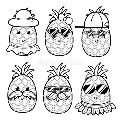Pineapple Glasses Black White Stock Illustrations 156 Pineapple