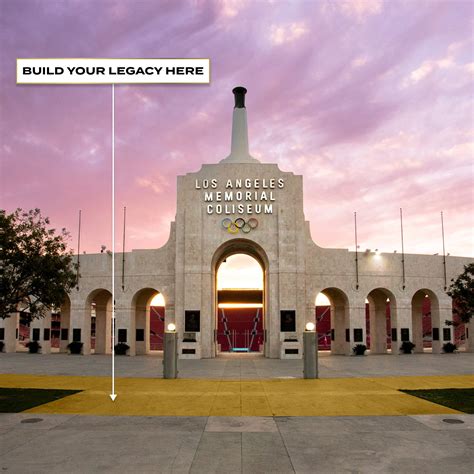 The First Round Of Brick Los Angeles Memorial Coliseum Facebook