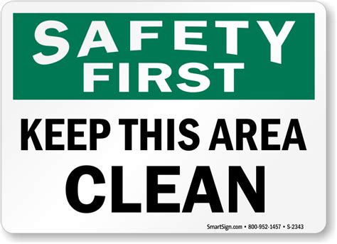 Keep Clean Signs