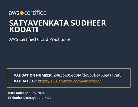 Awscertified Cloudpractitioner Aws Cloudcomputing Techcareer Alwayslearning Sudheer Kodati
