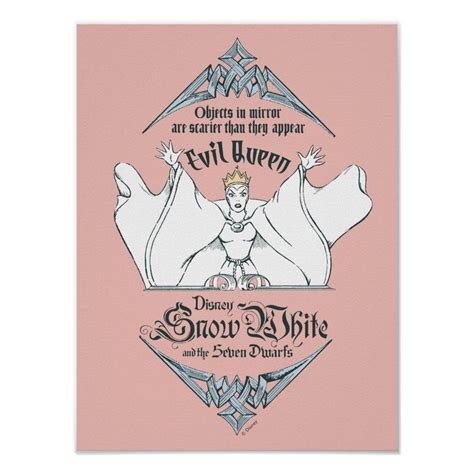 The Evil Queen Objects In Mirror Poster Snow White Magic Mirror