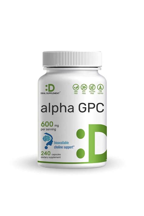 Deal Supplement Alpha Gpc 600mg Per Serving 240 Capsules Fiyatı