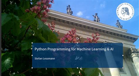 Introduction To Python Programming For Machine Learning And Ai Quantinar