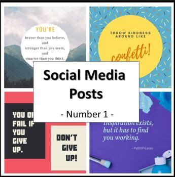 Inspirational Social Media Posts Group 1 By Abstractdesigns Tpt