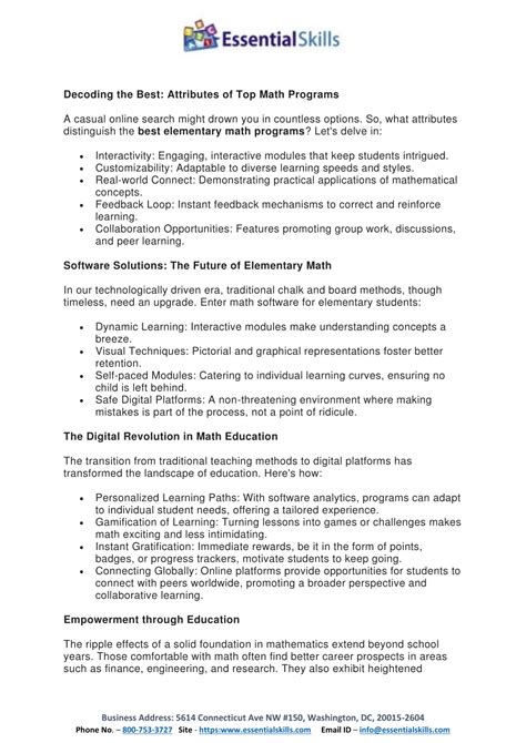 Ppt Fostering A Love For Math With Top Rated Elementary Programs