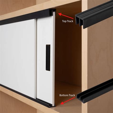 14 Panel Sliding Door Track 36 Black Plastic Upper