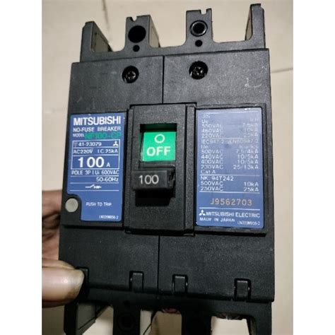Jual Mccb Mitsubishi Tipe Nf100 Cp 100a Shopee Indonesia