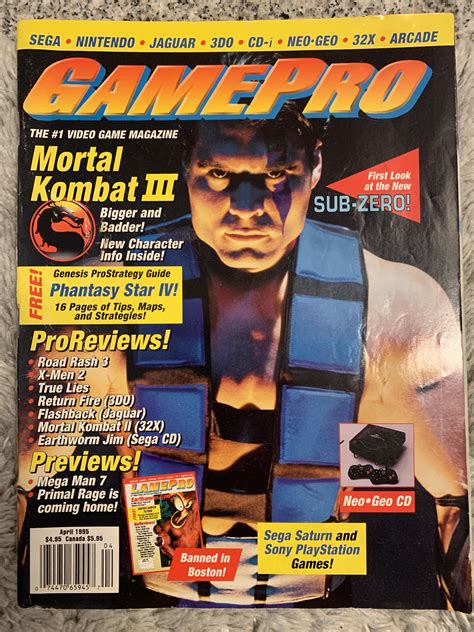 John Turk Cover As Sub Zero From Mk3 Scar Is Wrong Though Gamepro April ‘95 Scrolller