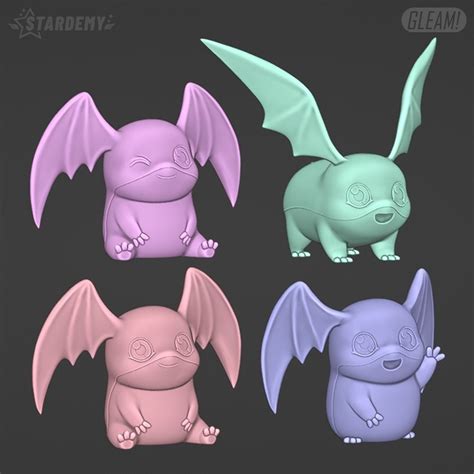 Patamon Chibi 4 Models Easy Print Digimon Adventure 3d Model 3d