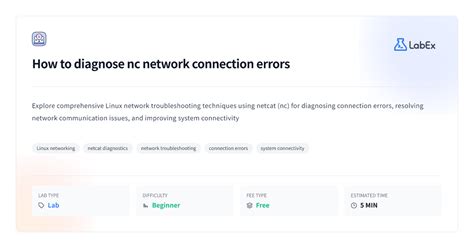 How To Diagnose Nc Network Connection Errors Labex