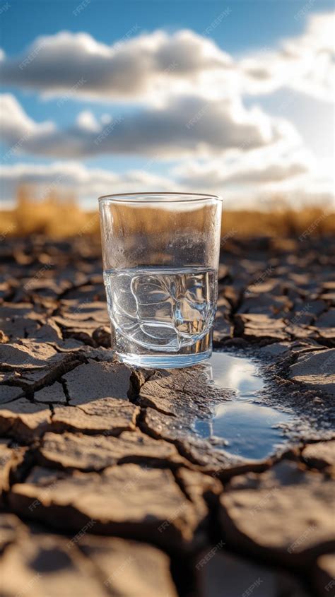 Overturned Split Drinking Glass Over Spilled Water Realistic Depiction