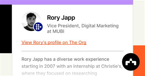 Rory Japp Vice President Digital Marketing At Mubi The Org