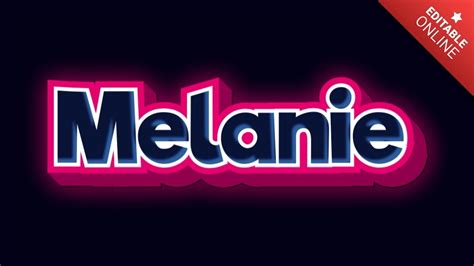 Melanie Pink Night Love 3d Text Effect Generator