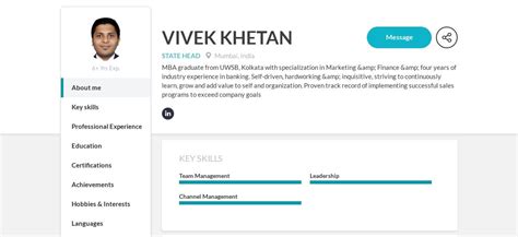 Vivek Khetan Online Resume Craftmycv