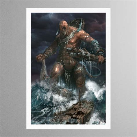 Kraken Eater Mega Gargant Art Print Age Of Sigmar Collectible