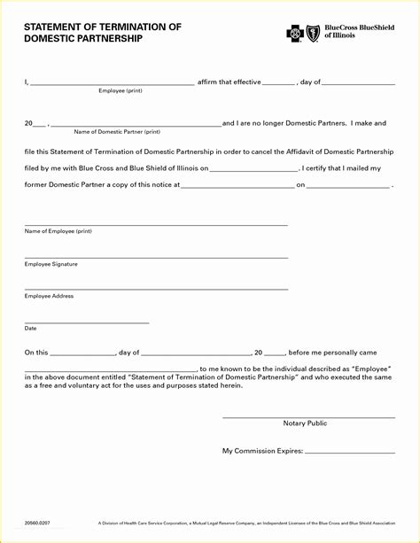 Printable Termination Form Template