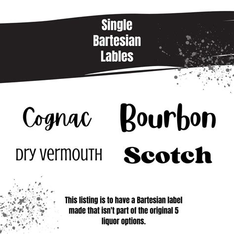 Single Bartesianbev Labels Etsy