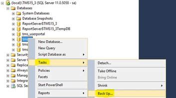TMS SQL Database Migration From One SQL Server To Another SQL Server Cisco